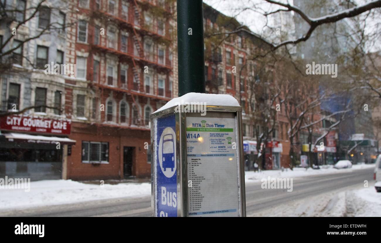 Winter Storm Juno aftermath in New York City Featuring: Atmosphere ...