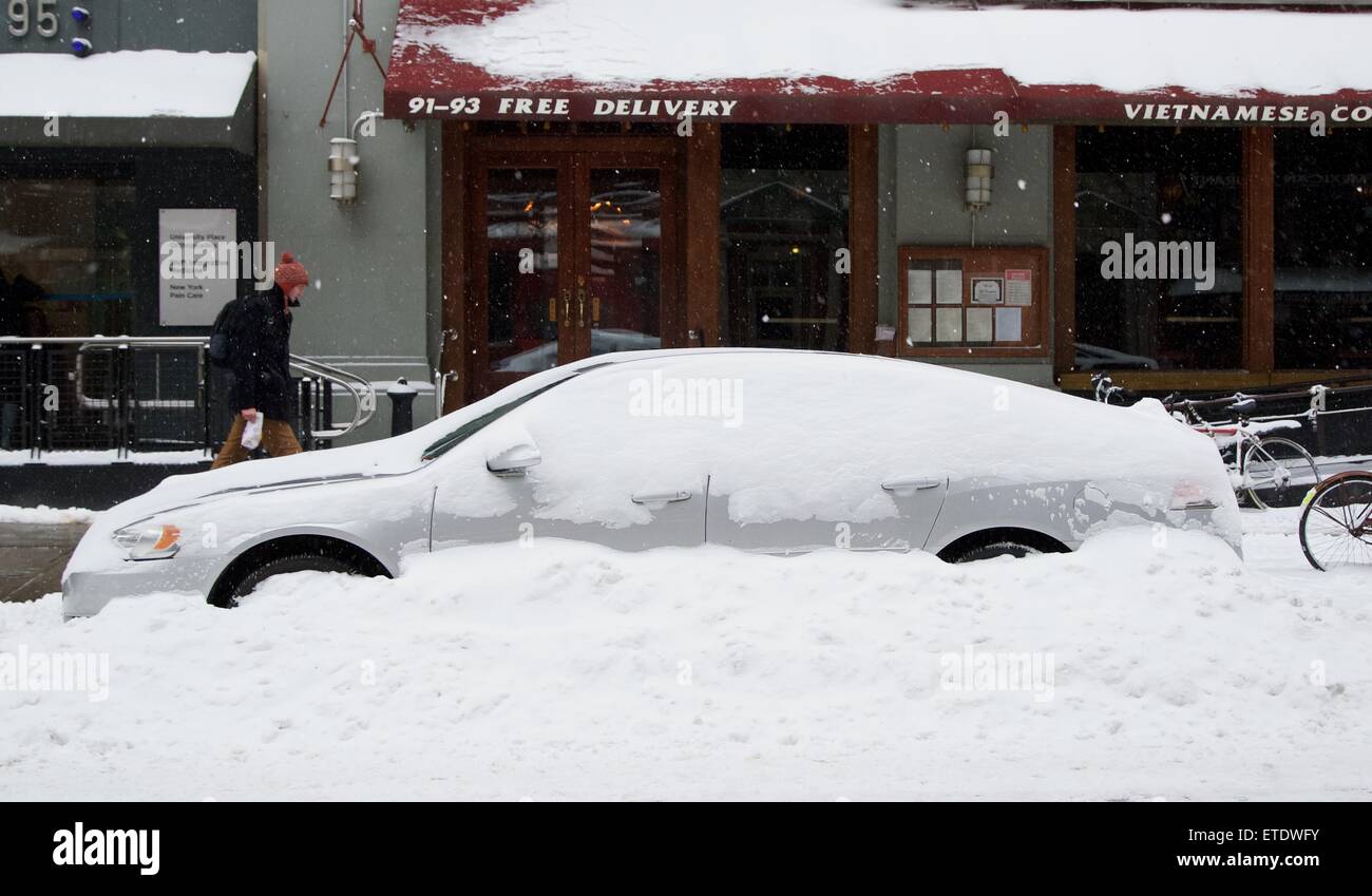 Winter Storm Juno aftermath in New York City Featuring: Atmosphere ...