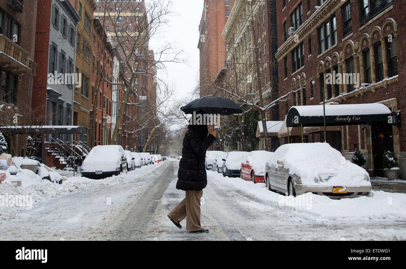 Winter Storm Juno aftermath in New York City Featuring: Atmosphere ...