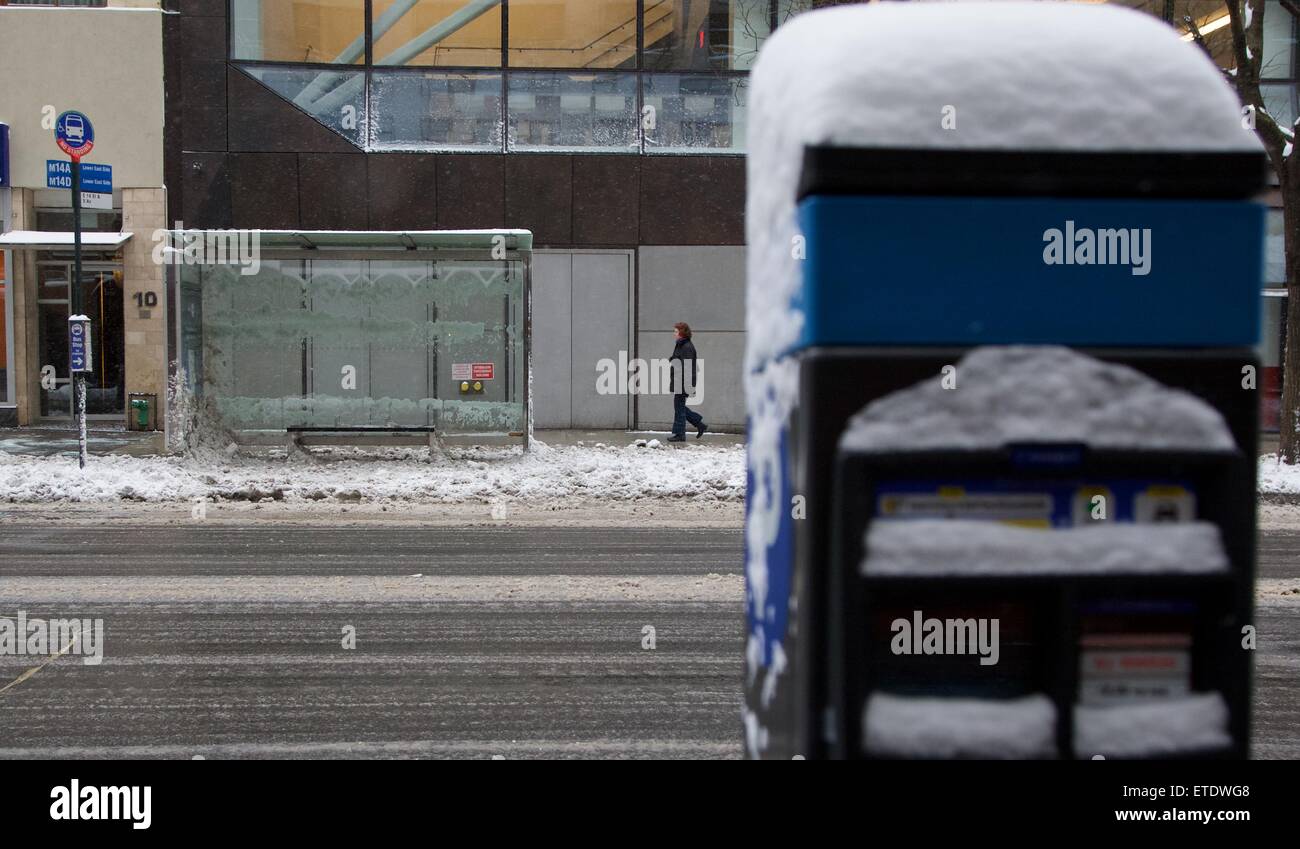 Winter Storm Juno aftermath in New York City Featuring: Atmosphere ...