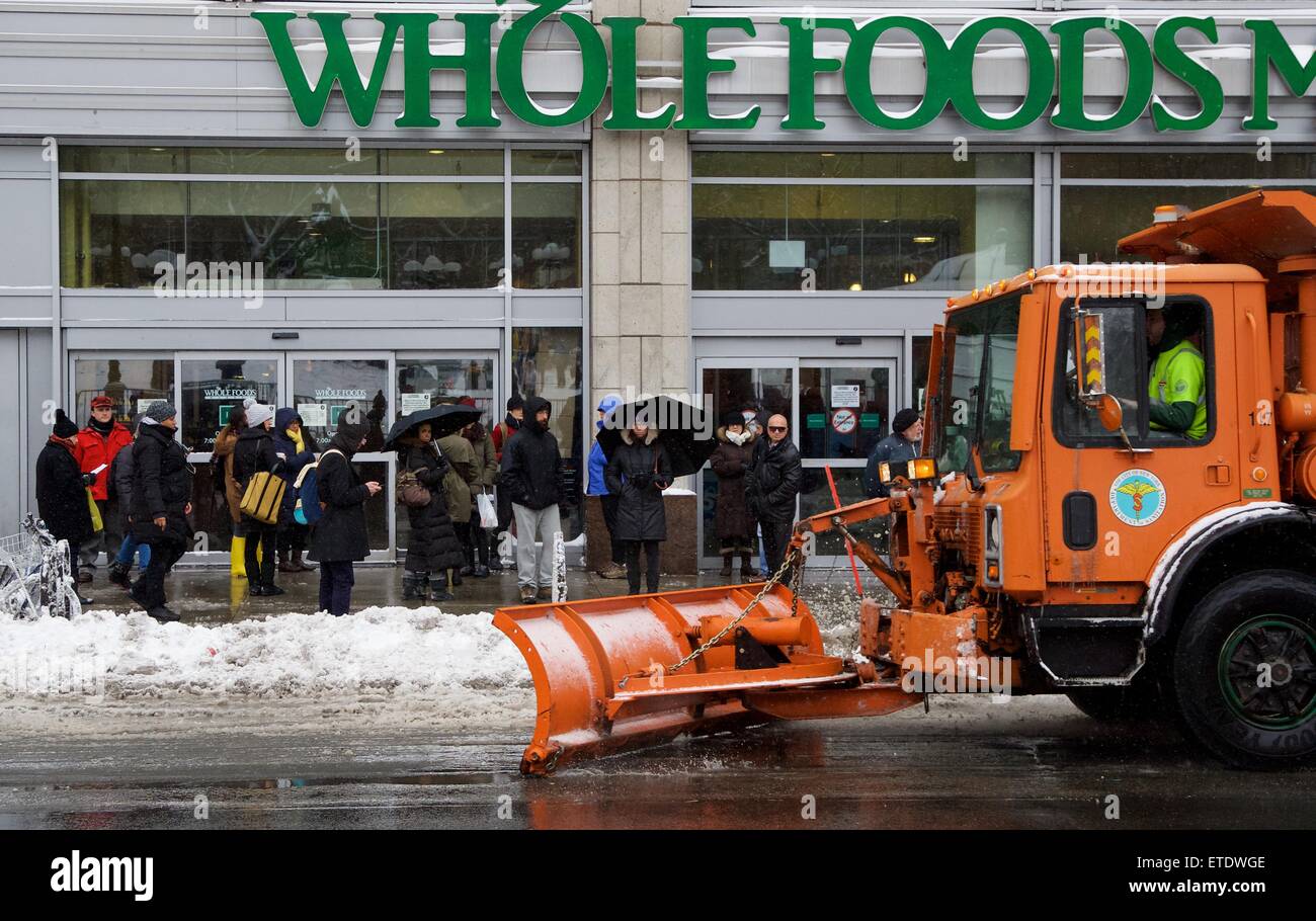 Winter Storm Juno aftermath in New York City Featuring: Atmosphere ...