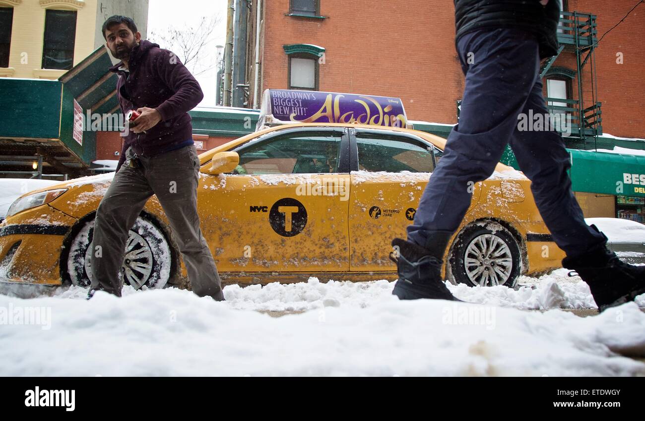 Winter Storm Juno aftermath in New York City Featuring: Atmosphere ...