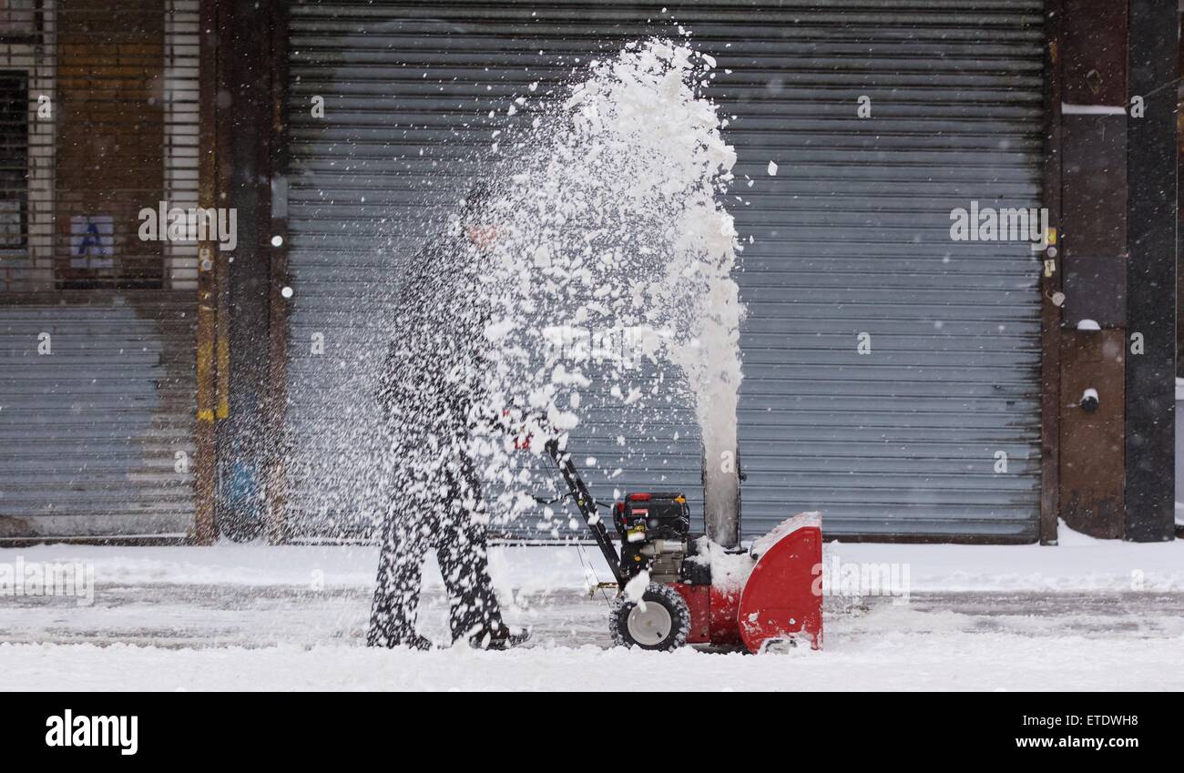 Winter Storm Juno aftermath in New York City Featuring: Atmosphere ...