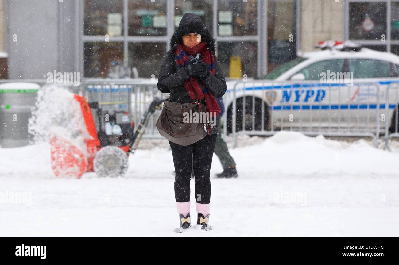 Winter Storm Juno aftermath in New York City Featuring: Atmosphere ...