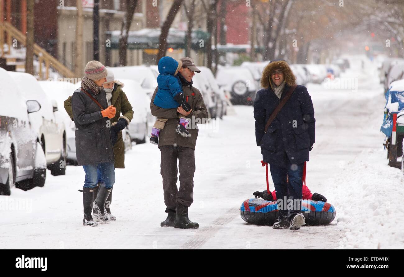 Winter Storm Juno aftermath in New York City Featuring: Atmosphere ...