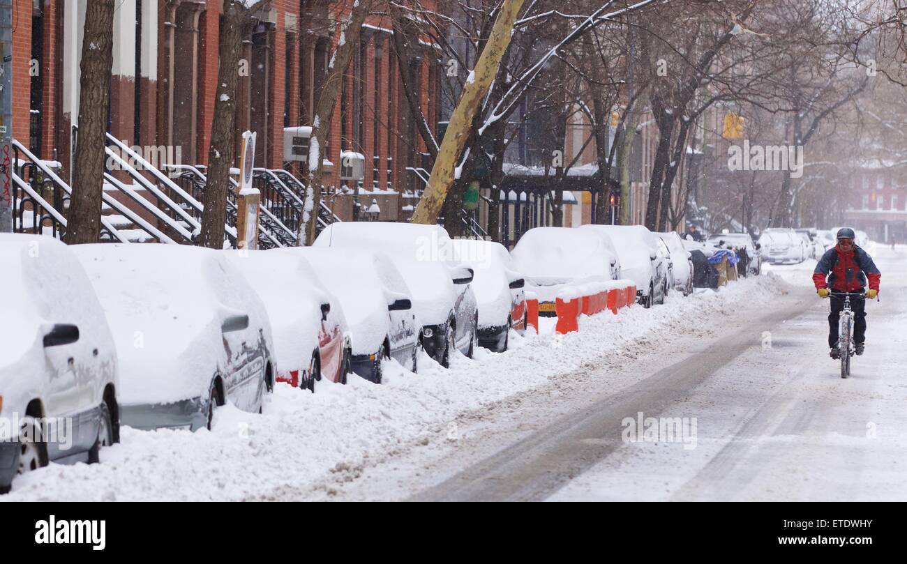 Winter Storm Juno aftermath in New York City Featuring: Atmosphere ...