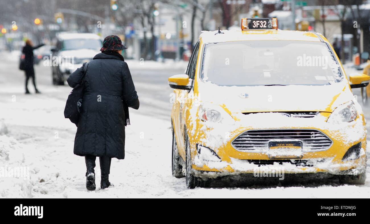 Winter Storm Juno aftermath in New York City Featuring: Atmosphere ...