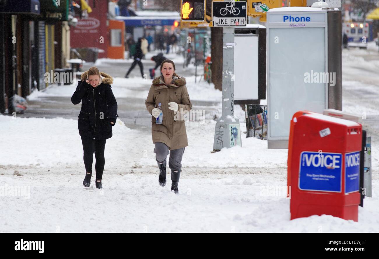 Winter Storm Juno aftermath in New York City Featuring: Atmosphere ...