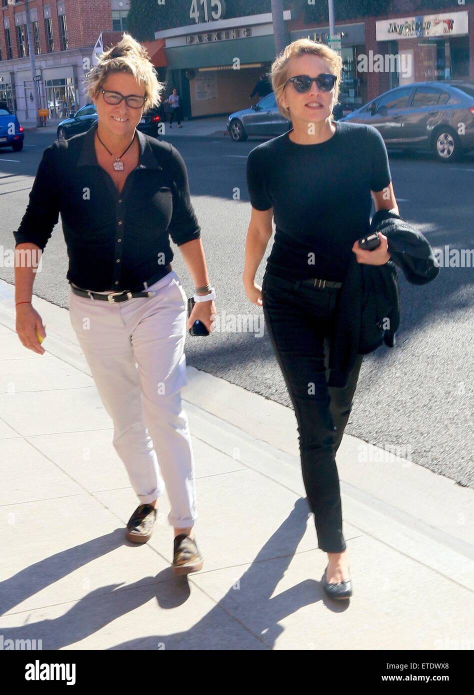Sharon Stone out and about with a friend in Beverly Hills Featuring ...