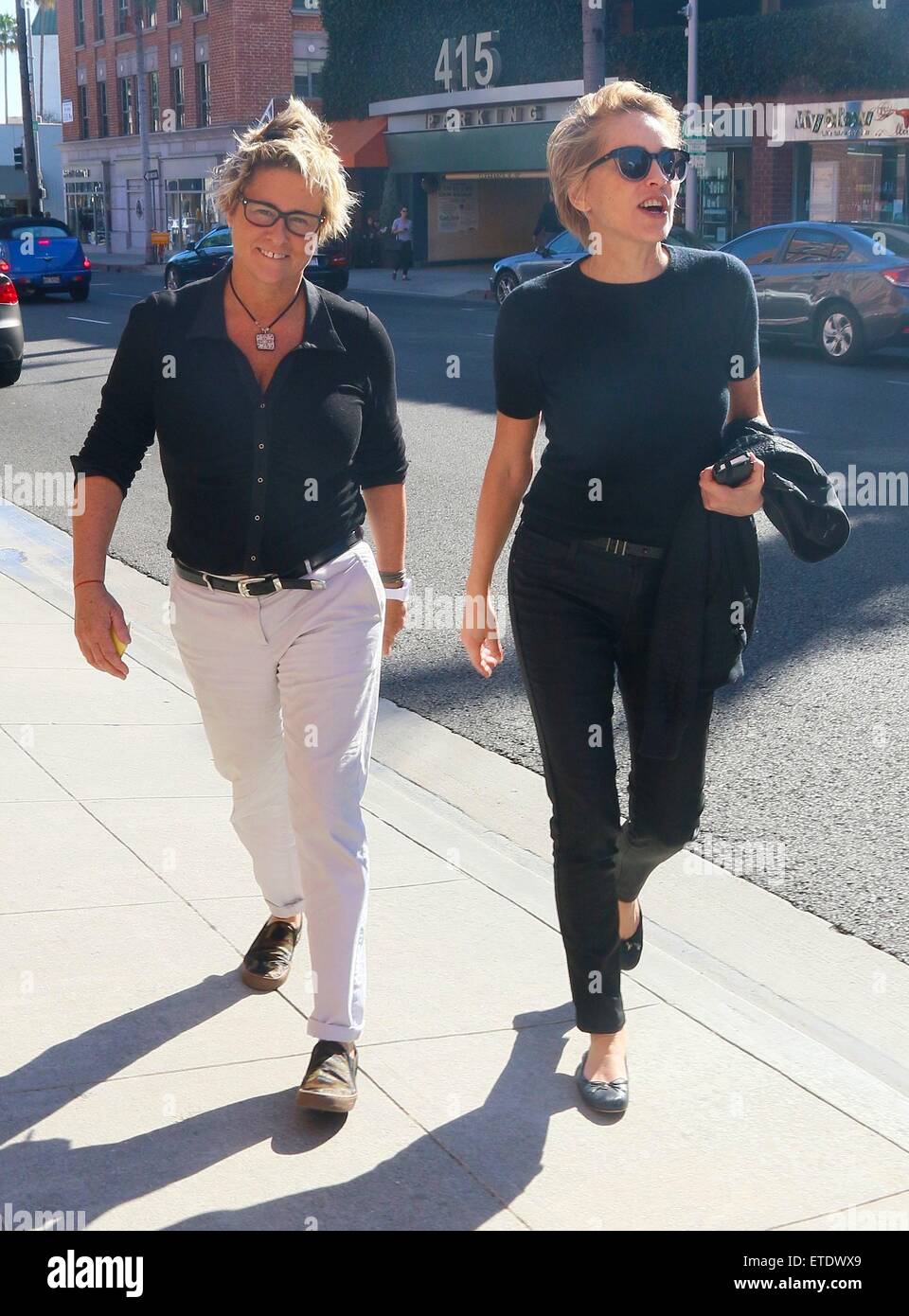 Sharon Stone out and about with a friend in Beverly Hills Featuring ...