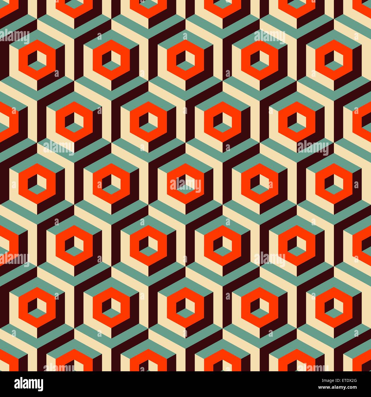 Seamless abstract 3d background with hexagonal elements. Vector ...