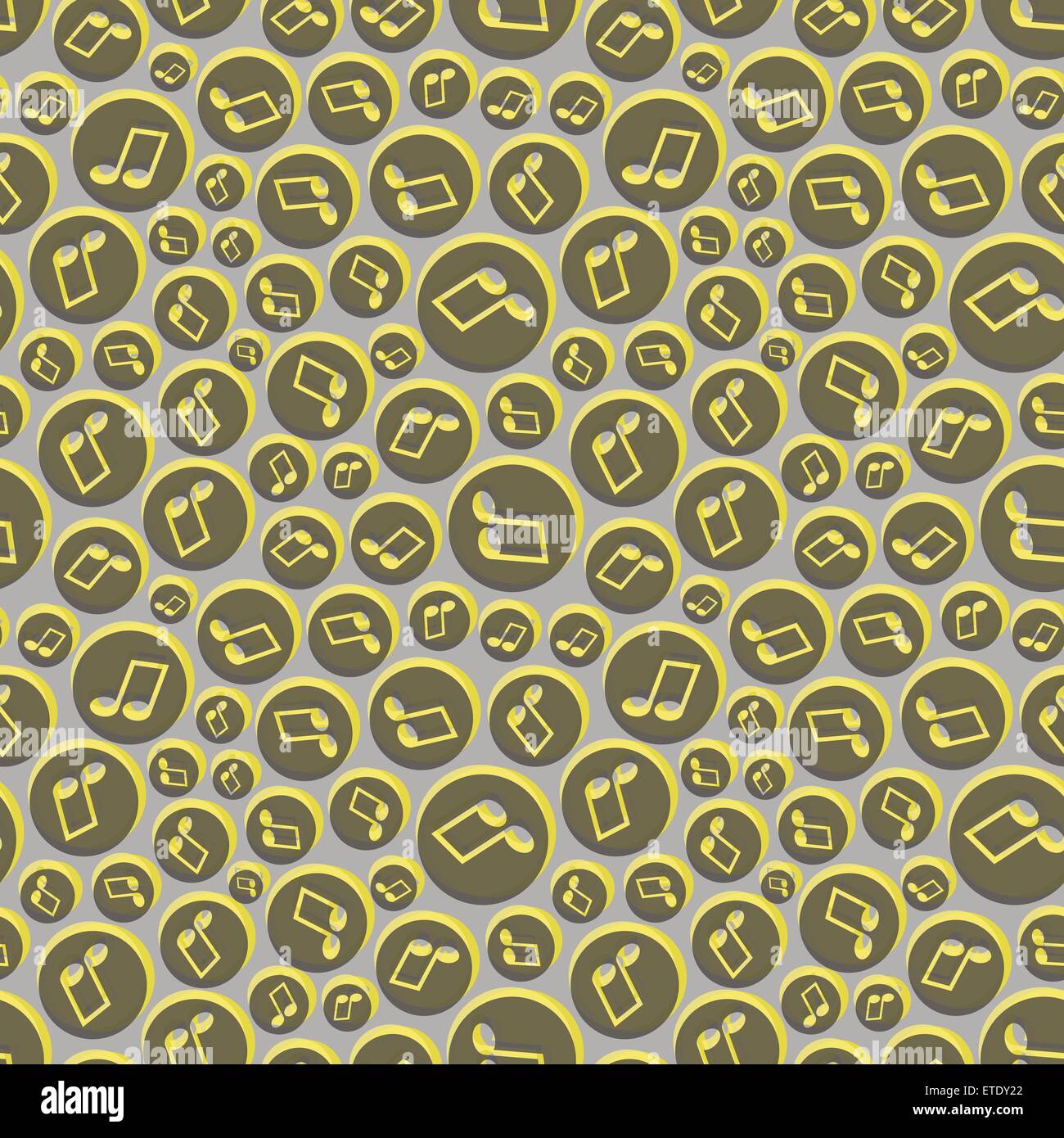 Musical seamless pattern with music notes. Abstract repeating ...