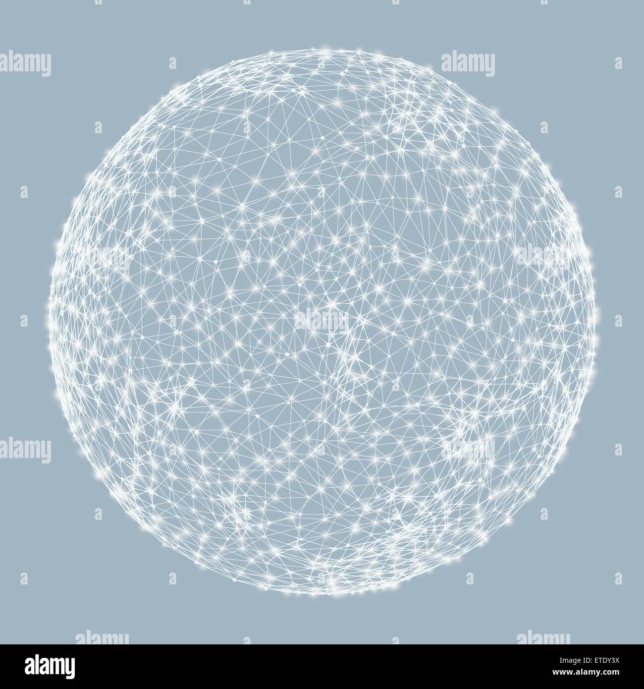 3d sphere. Global digital connections. Technology concept. Vector ...