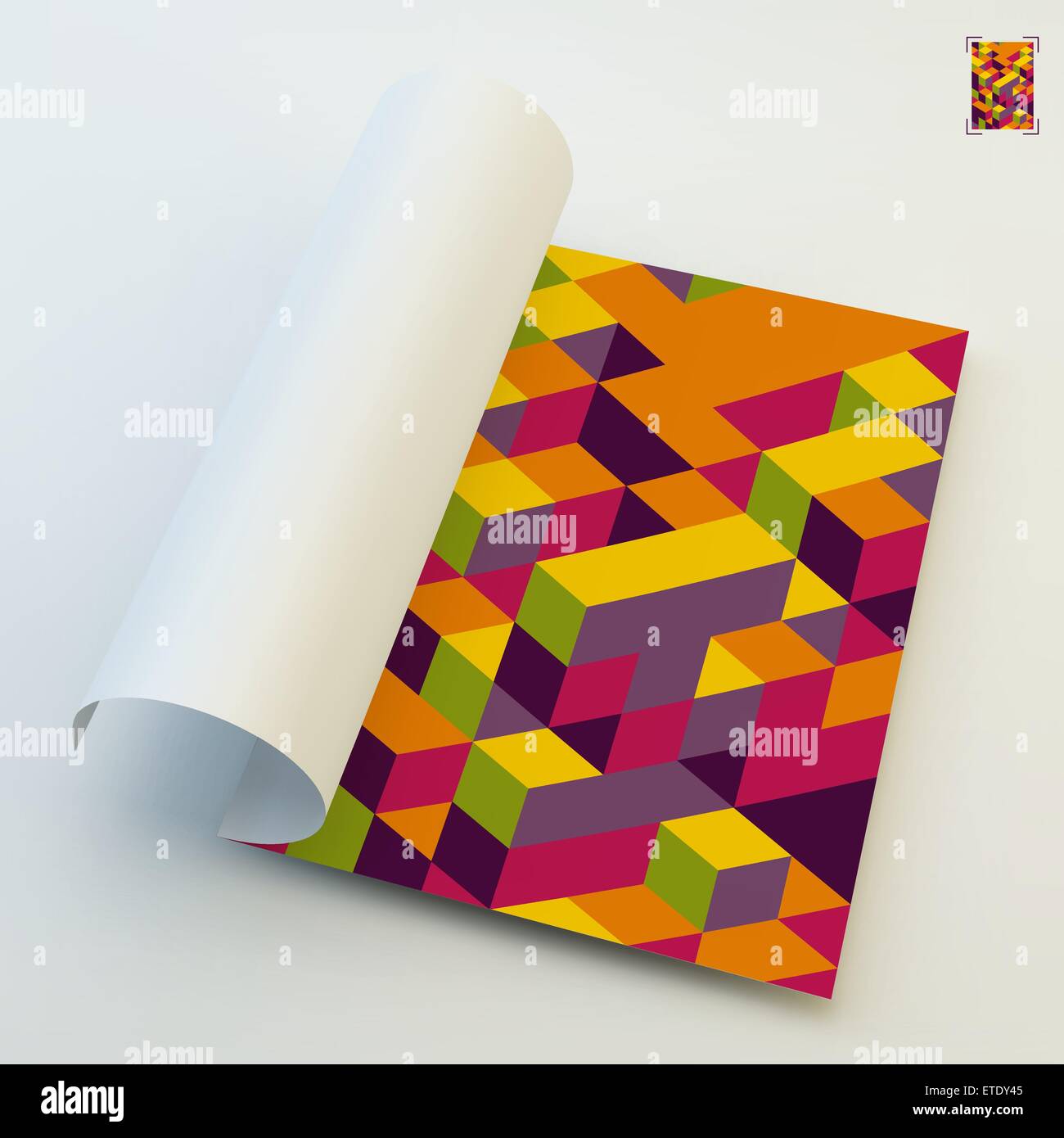 3d paper cube Stock Vector Images - Alamy