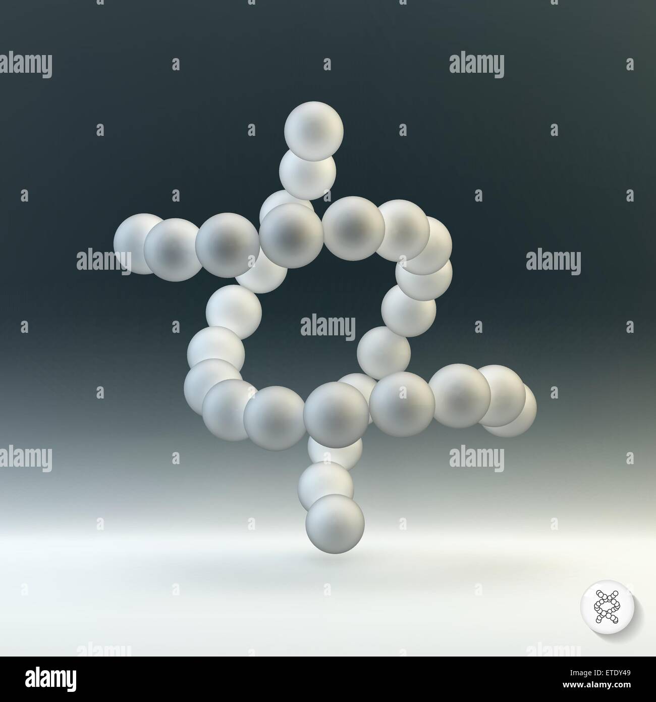 Vector illustration of dna structure in 3d. Can be used as background ...
