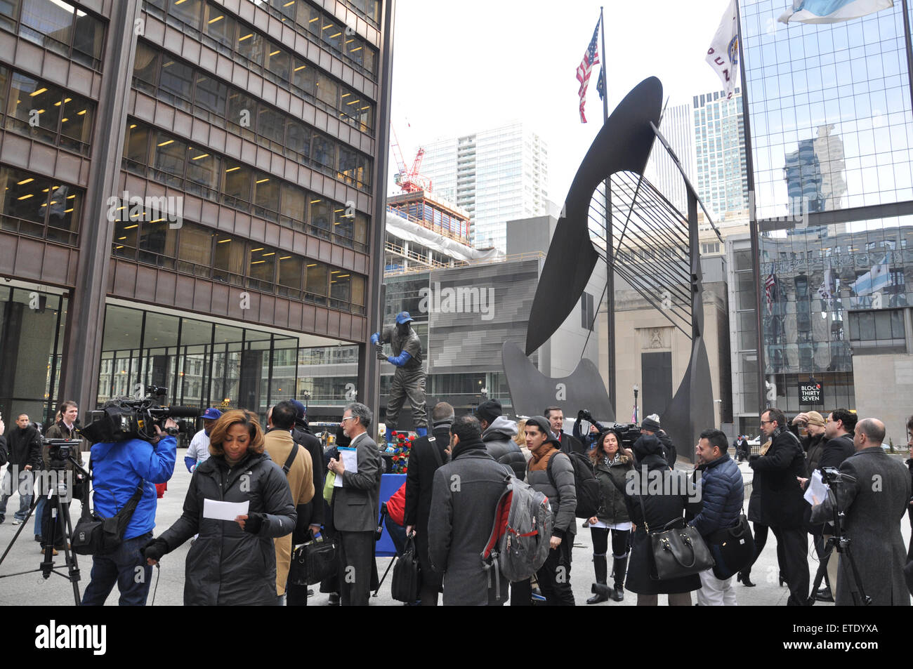 The Chicago Cubs bronze statue of baseball legend Ernie Banks on ...