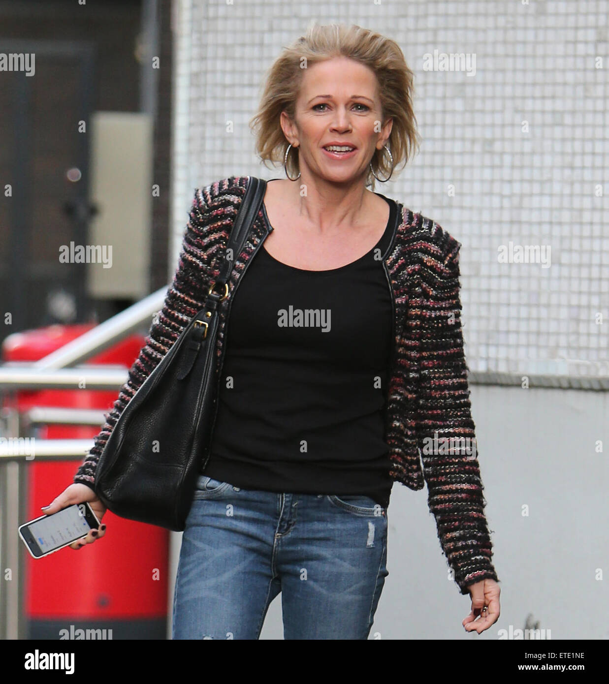 Lucy Benjamin outside the ITV Studios Featuring: Lucy Benjamin Where ...