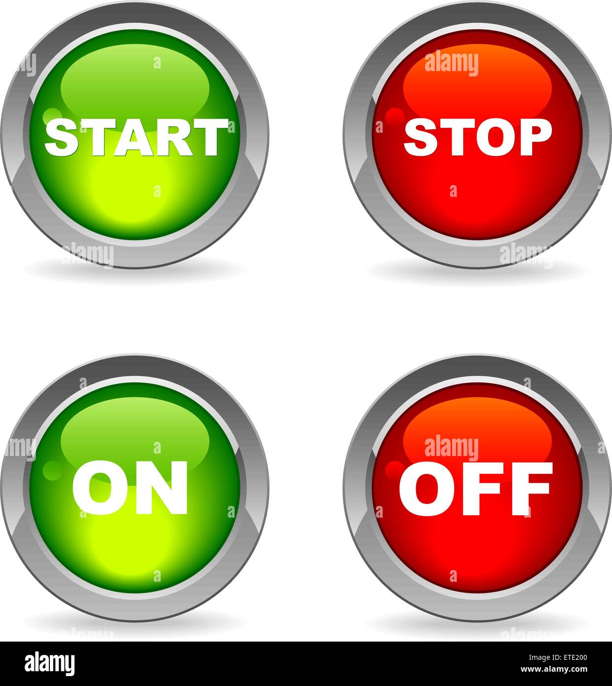 Red emergency stop button Stock Vector Images - Alamy
