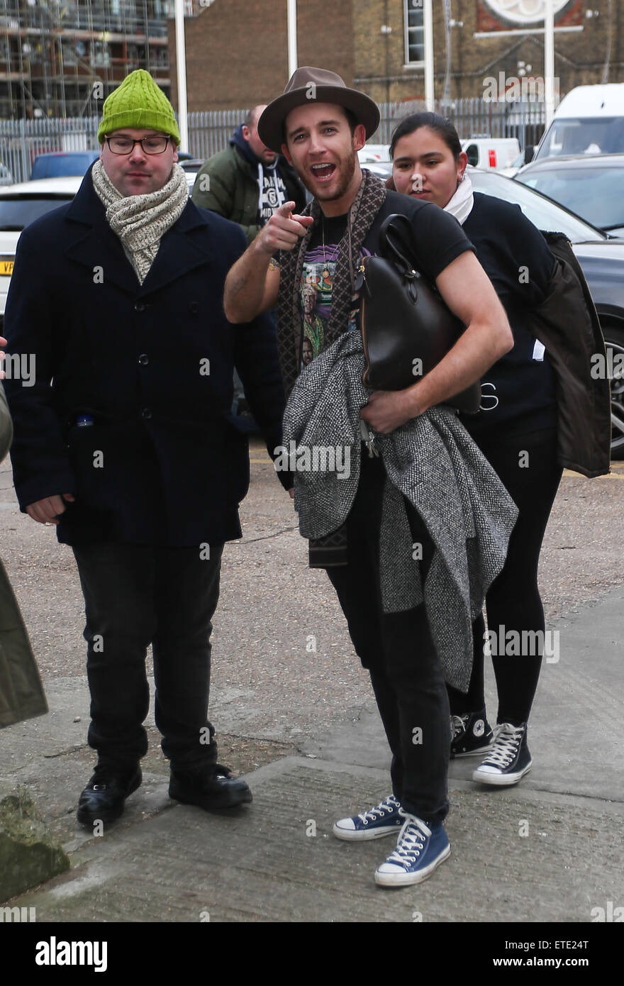 Jay James arrives at a London studio for the X factor tour rehearsals ...