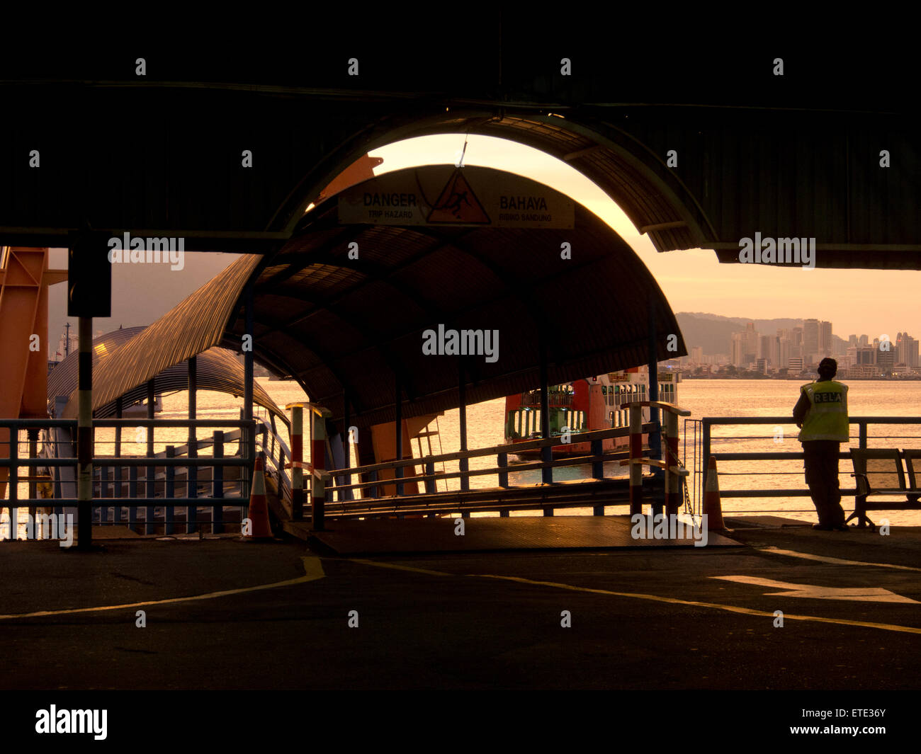 Passenger in ferry terminal in Penang, Malaysia Stock Photo - Alamy