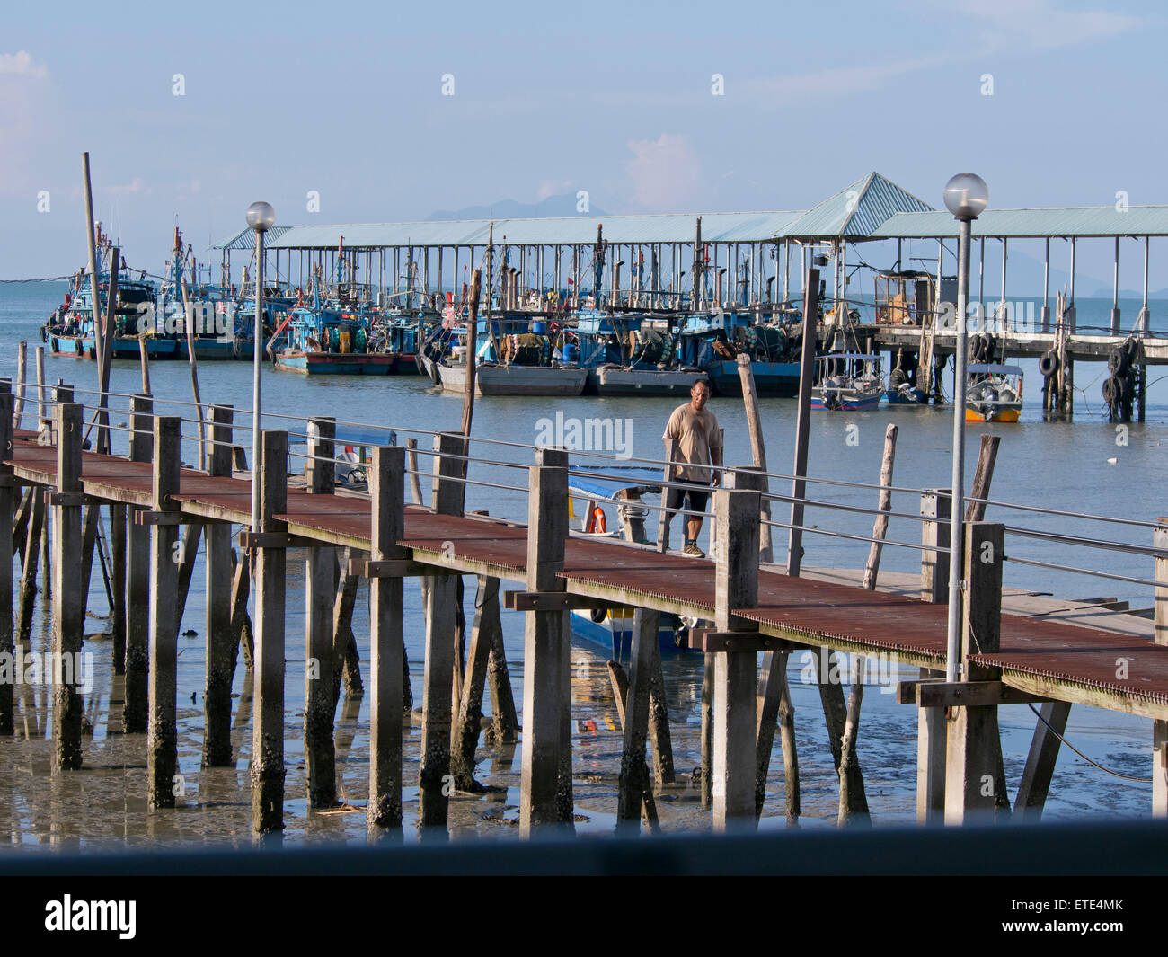 Ferry jetty at the Taman Negara Pulau Pinang in Penang, Malaysia Stock ...