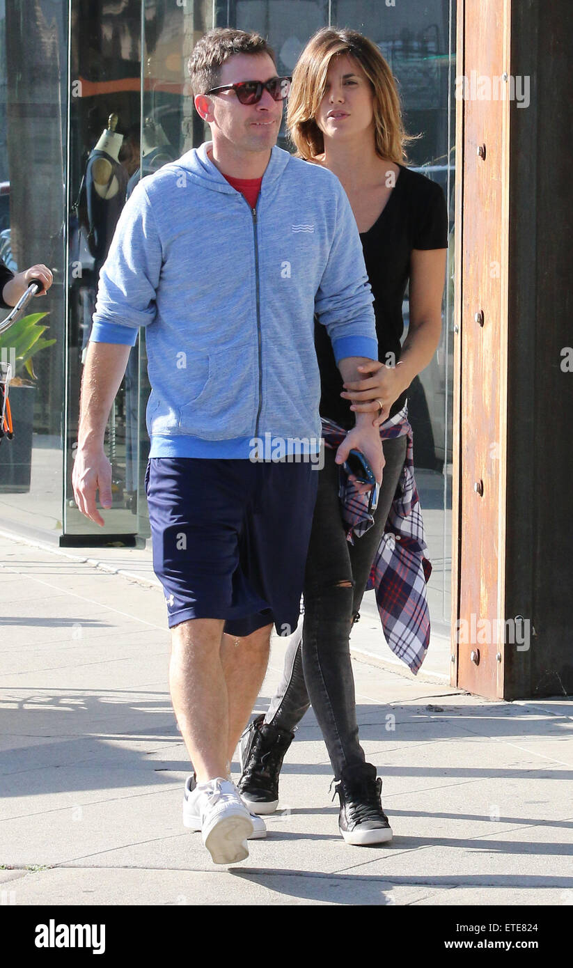 Elisabetta Canalis and husband Brian Perri leave Urth Cafe in West ...