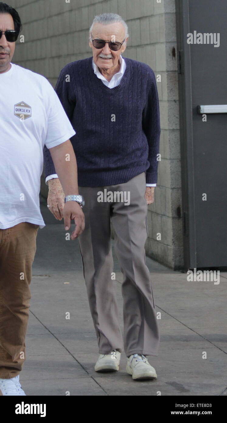 Stan Lee leaves Barnes & Noble bookstore at The Grove after his book ...