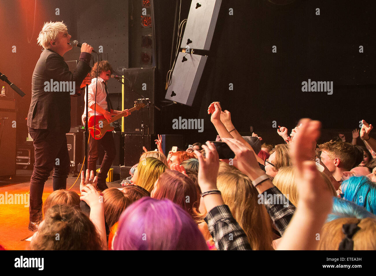 Gerard Way performing live on stage at Pumpehuset in Copenhagen ...