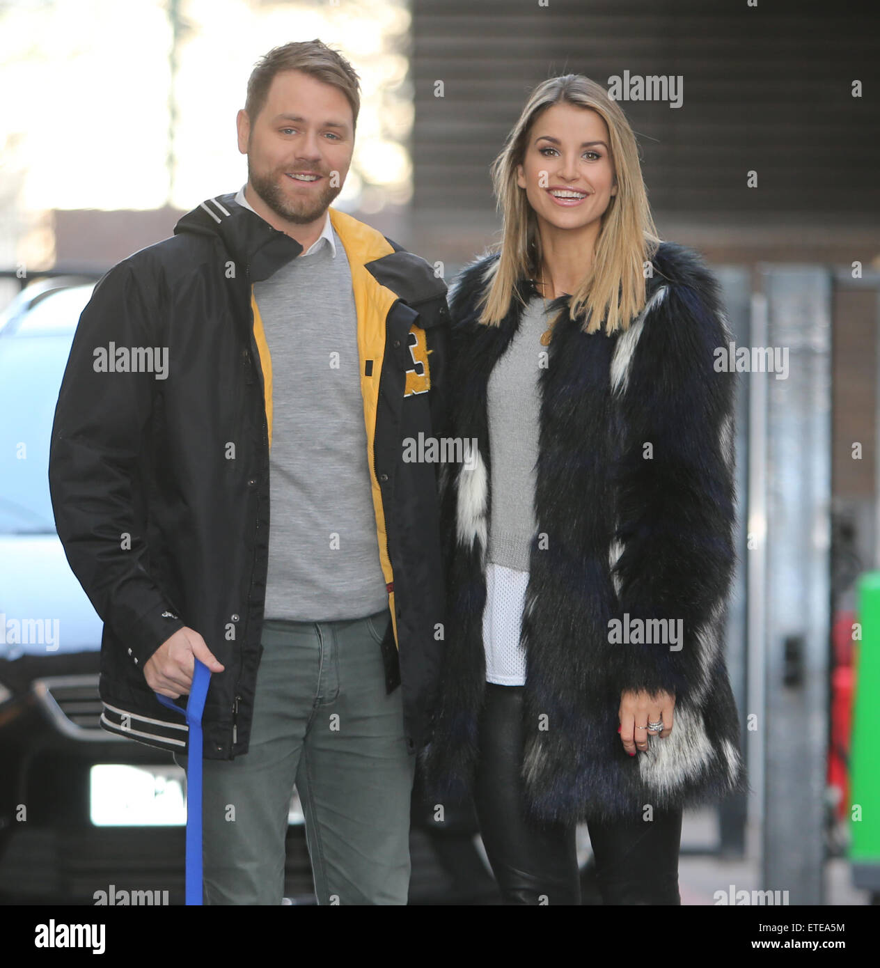 Brian McFadden and wife Vogue Williams outside ITV Studios Featuring ...