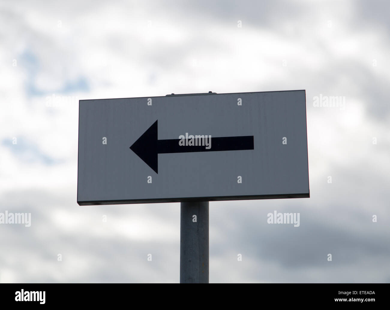 Blue sign left arrow hi-res stock photography and images - Alamy