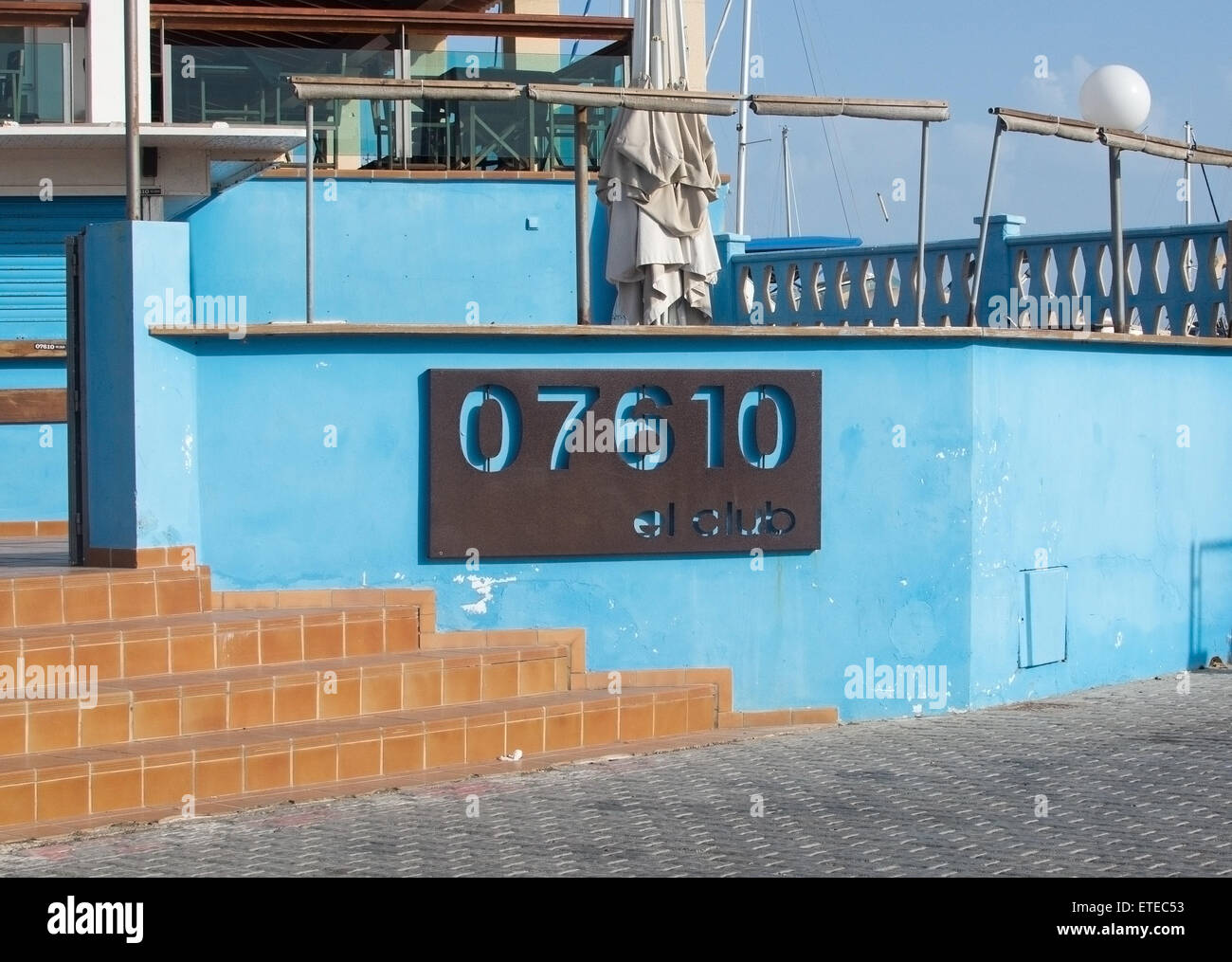 Entrance to the Club in Cala Estancia marina with postal code 07610 on ...