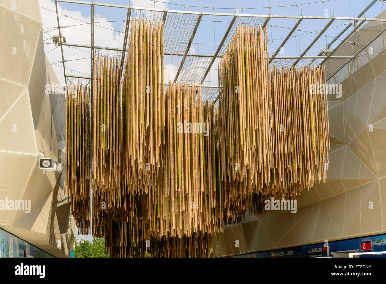 MILAN, ITALY - May 7: detail of natural decoration on passage ceiling ...