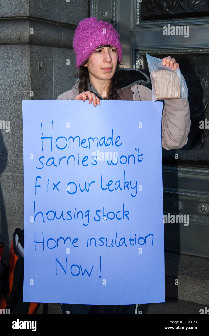 Fuel Poverty Action campaigners gather outside the Ofgem offices to ...