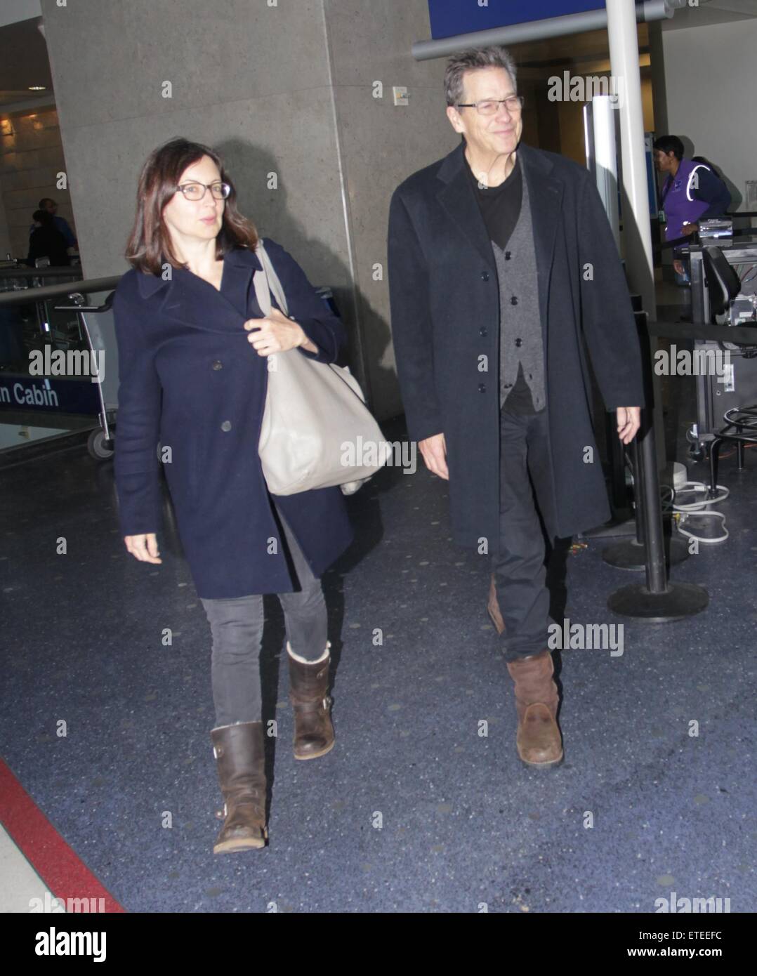 Tim Matheson and his girlfriend at Los Angeles International Airport ...