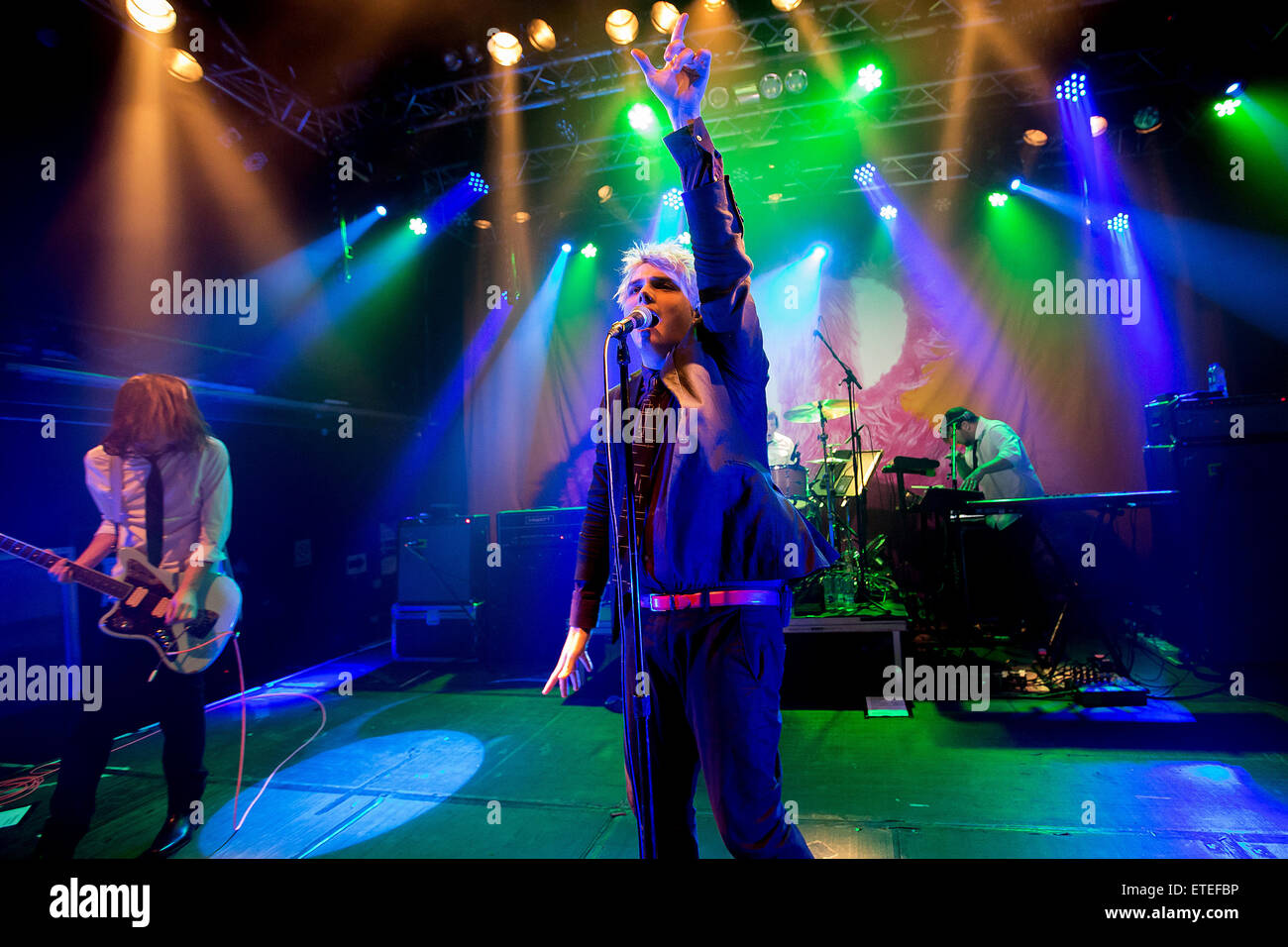 Gerard Way performing live on stage at Klubben Featuring: Gerard Way ...