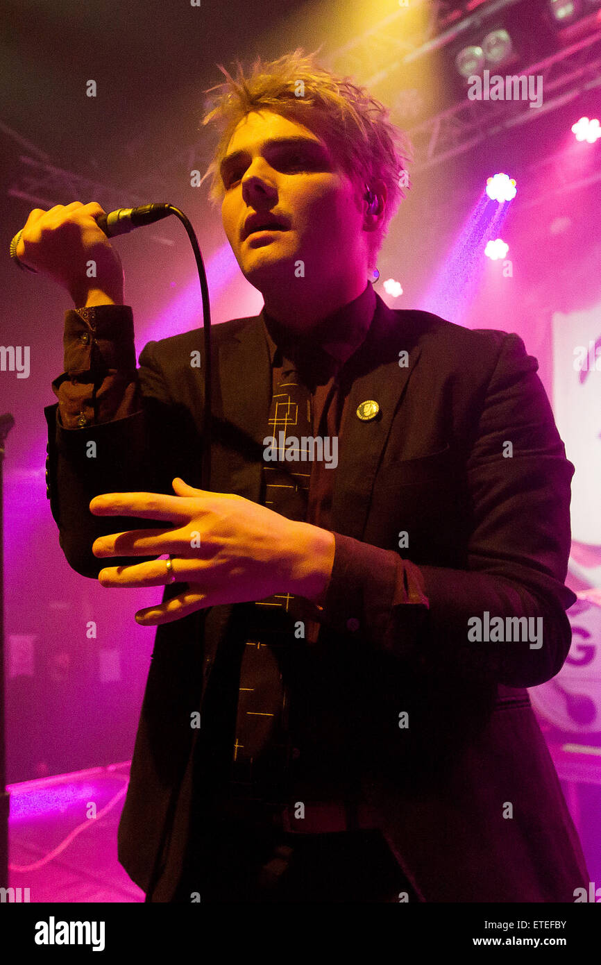 Gerard Way performing live on stage at Klubben Featuring: Gerard Way ...