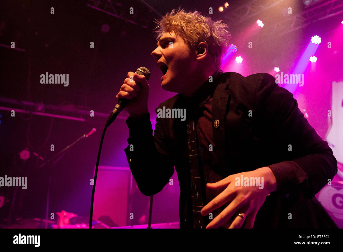 Gerard Way performing live on stage at Klubben Featuring: Gerard Way ...