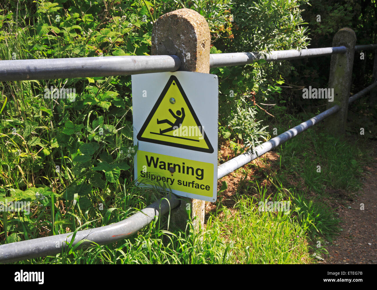 Slippery surface warning sign on hi-res stock photography and images ...