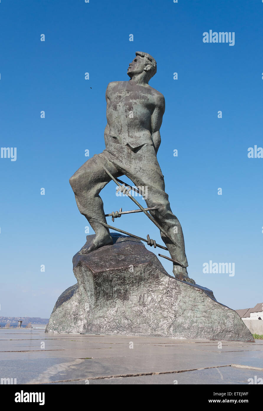 Monument to the Soviet Tatar poet and resistance fighter Musa Dzhalil ...