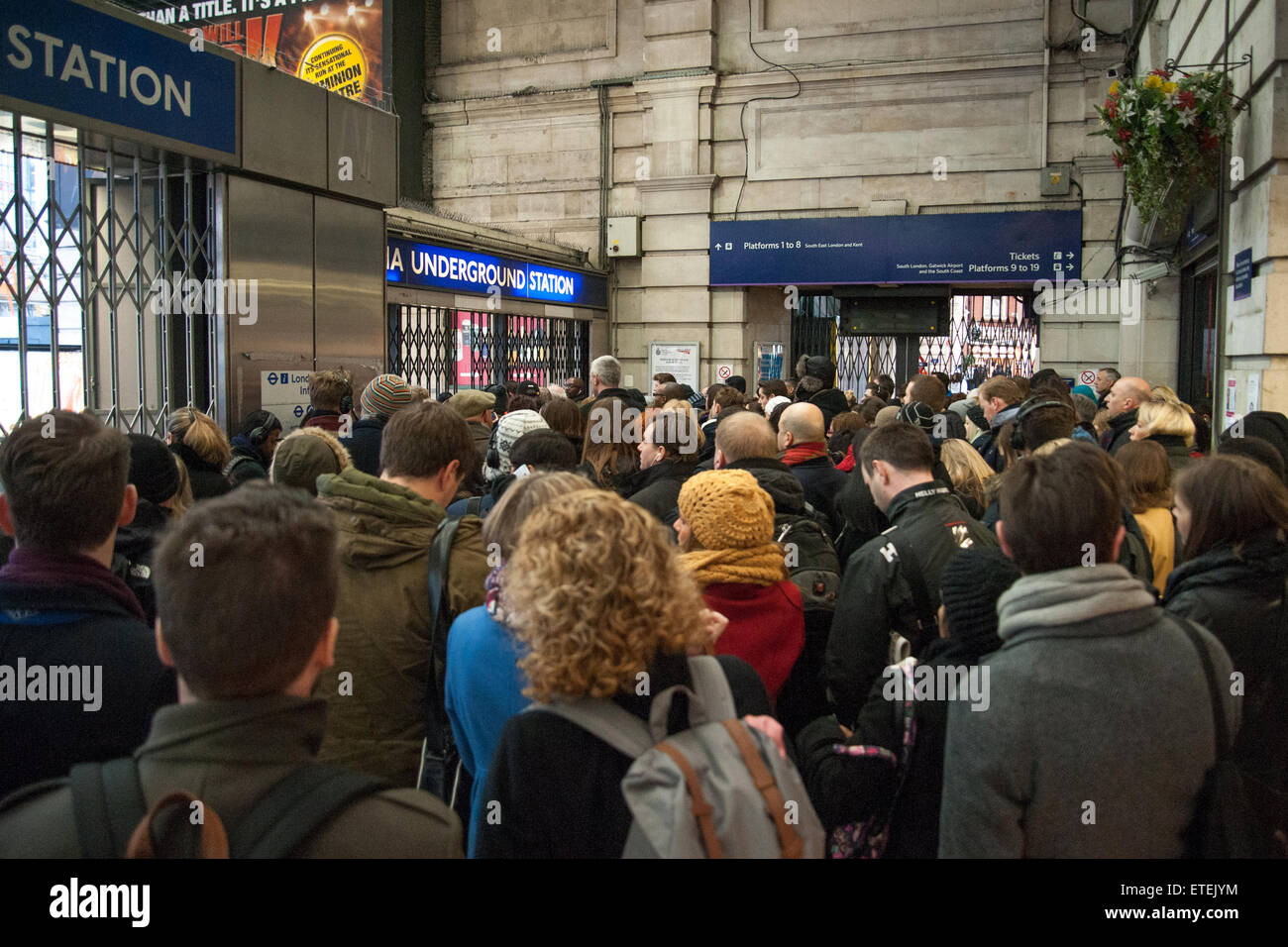London tube strike london underground victoria station bus queues buses ...