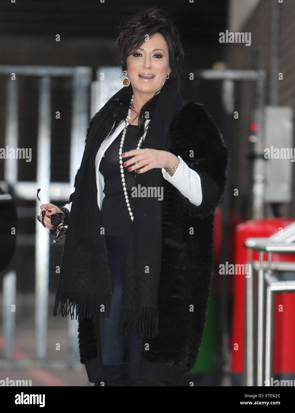 Nancy Dell'olio outside the ITV Studios Featuring: Nancy Dell'olio ...