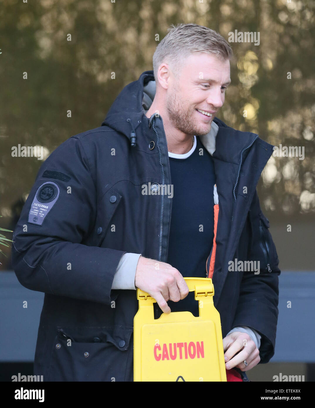 Andrew Flintoff outside ITV Studios Featuring: Andrew Flintoff, Freddie ...