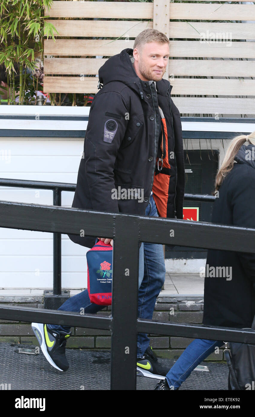 Andrew Flintoff outside ITV Studios Featuring: Andrew Flintoff, Freddie ...
