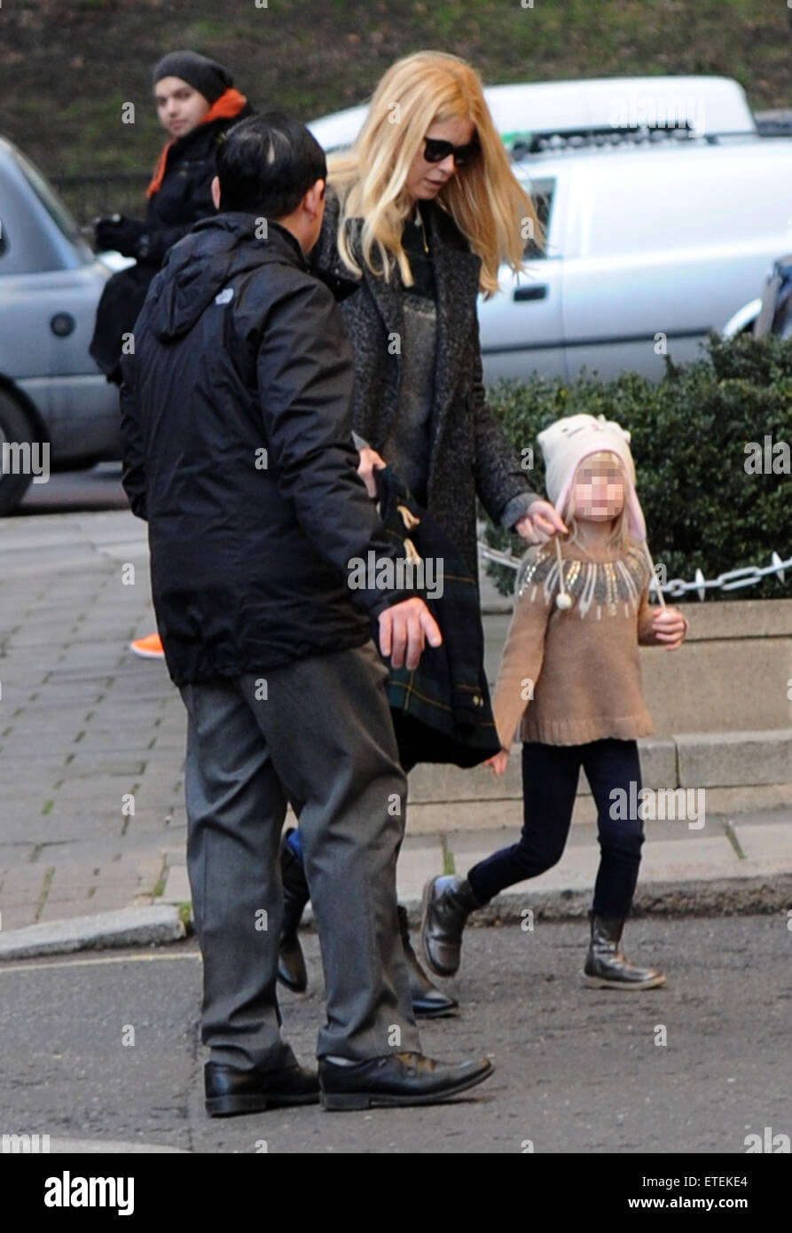 Claudia Schiffer seen out and about in London with daughter Cosima ...