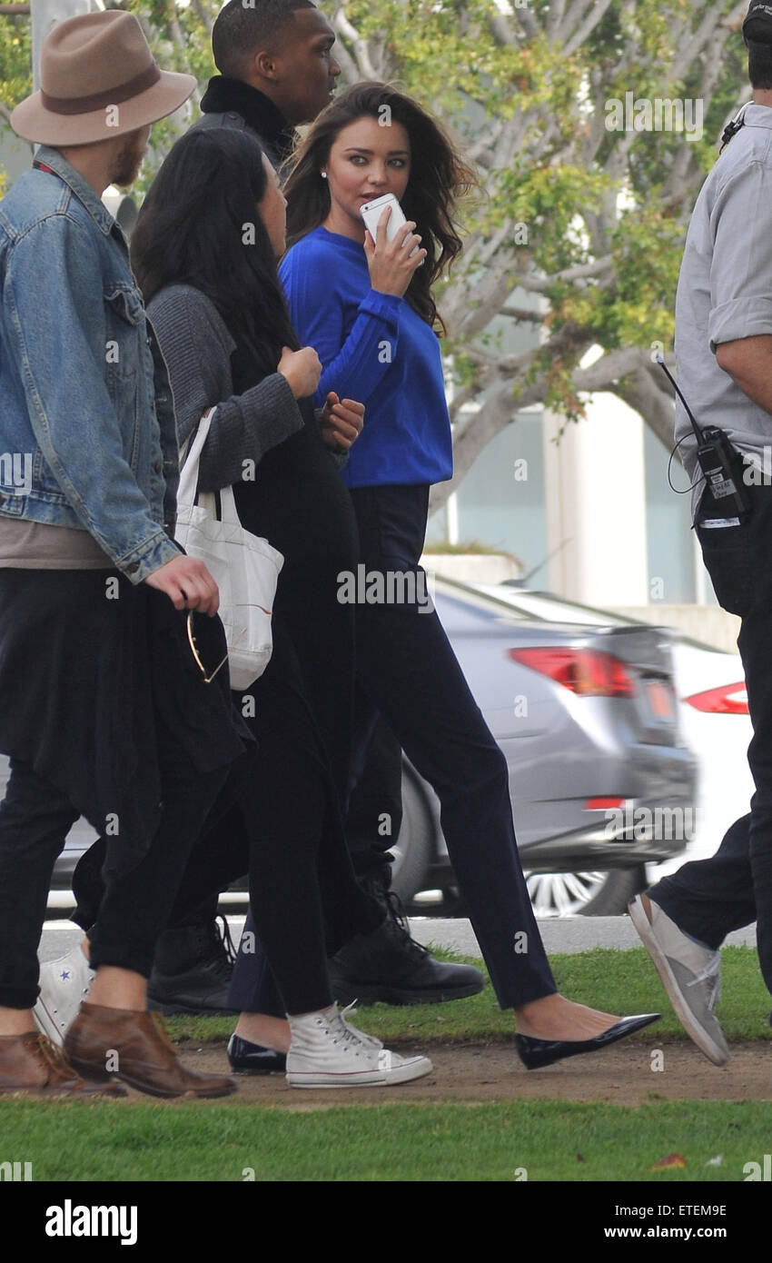 Amanda Kerr shoots a commercial in Santa Monica Featuring: Amanda Kerr ...