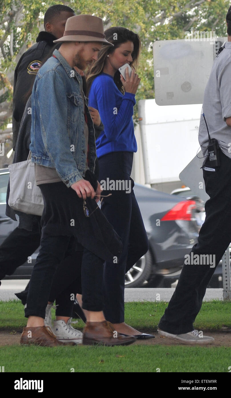 Amanda Kerr shoots a commercial in Santa Monica Featuring: Amanda Kerr ...