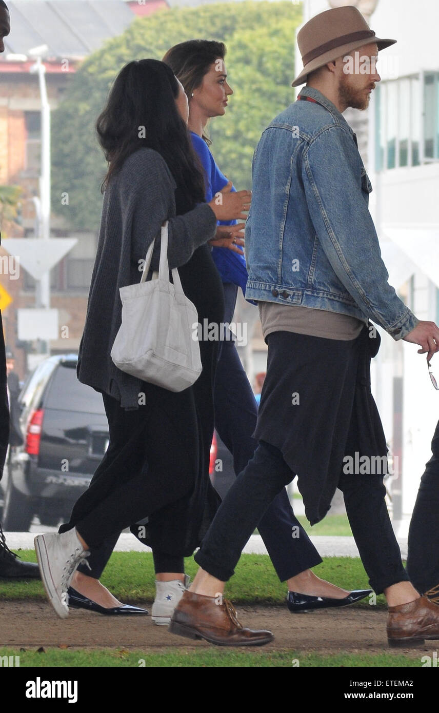 Amanda Kerr shoots a commercial in Santa Monica Featuring: Amanda Kerr ...