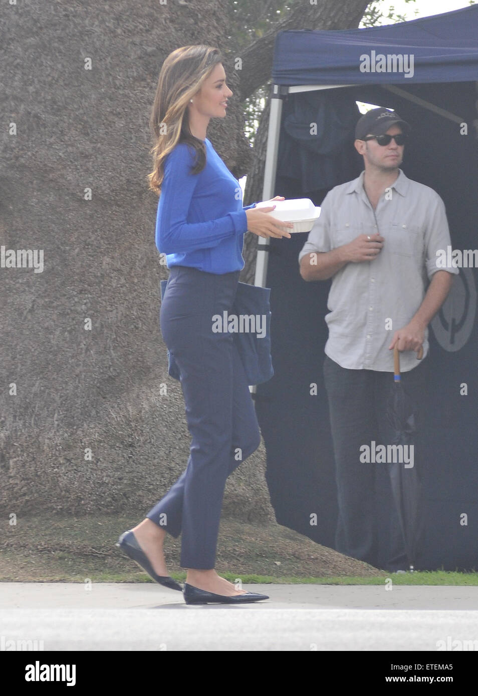 Amanda Kerr shoots a commercial in Santa Monica Featuring: Amanda Kerr ...