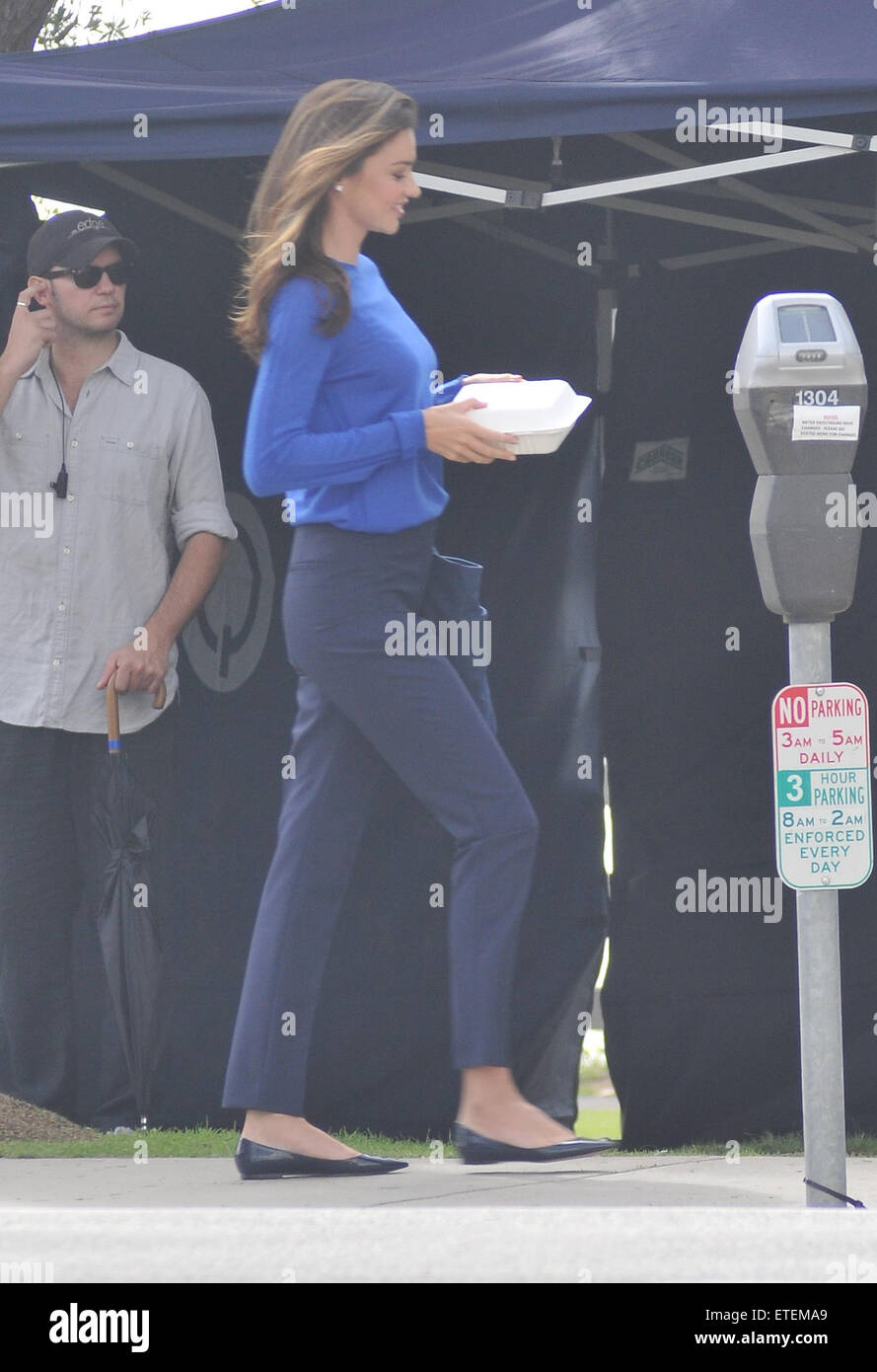 Amanda Kerr shoots a commercial in Santa Monica Featuring: Amanda Kerr ...
