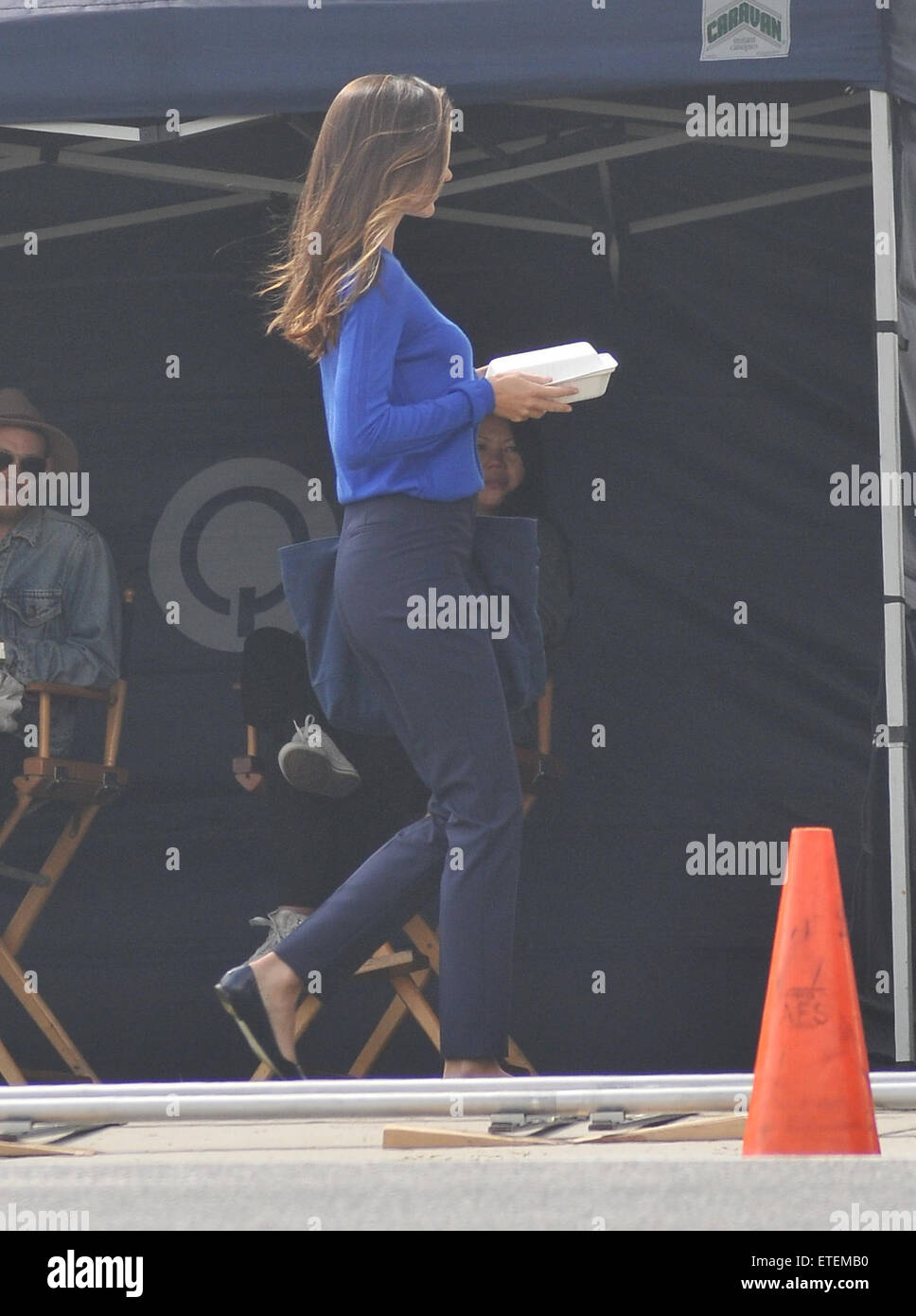 Amanda Kerr shoots a commercial in Santa Monica Featuring: Amanda Kerr ...